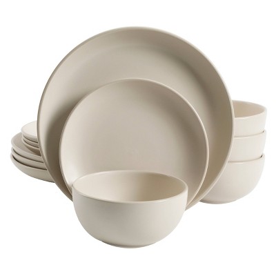 Gibson Home 12pc Rockaway Round Stoneware Dinnerware Set : Target