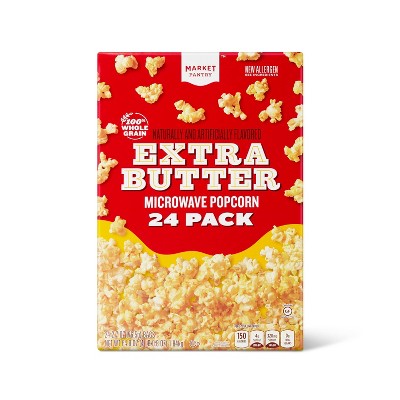 Extra Butter Microwave Popcorn - 64.8oz/24ct - Market Pantry™ : Target