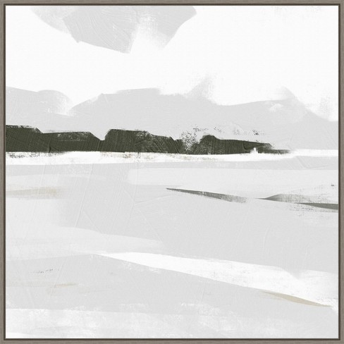 30" X 30" Coastal Haze Ii By Emma Scarvey Framed Canvas Wall Art Print ...