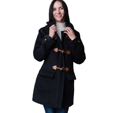 Allegra K Women's Hooded Toggle Button Long Sleeve Winter Duffle Coats ...