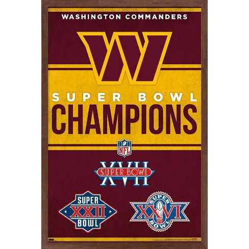 Trends International Nfl Washington Commanders - Champions 23 Framed ...