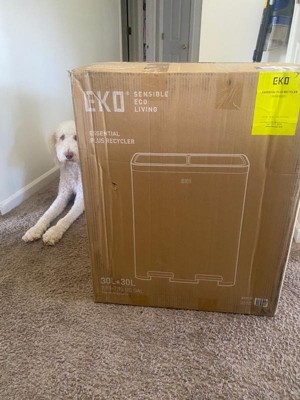 Eko 30l+30l Stainless Steel Essential Plus Recycler Step Trash Can : Target