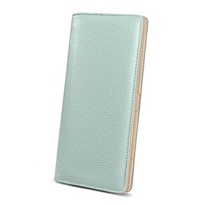 Light Green Womens Wallet, Slim Thin RFID Blocking Card Wallets, PU ...