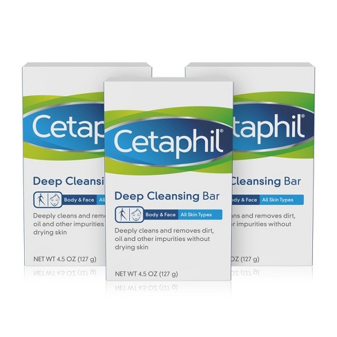 Cetaphil Deep Cleansing Bar Soap - 3pk - 4.5oz Each : Target
