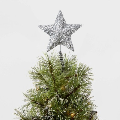 Tree Topper Finial 4.5" Mini Glittered Star Gold Christmas Tree Topper ...