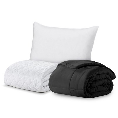 Signature 3-piece Bedding Bundle - Full/queen, Black : Target