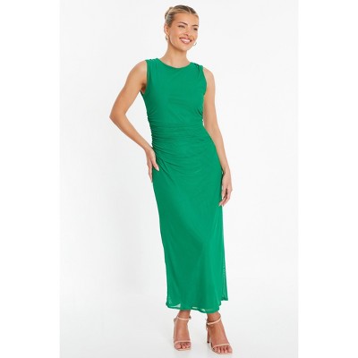 Mesh Ruched Bodycon Maxi Dress : Mesh Ruched Bodycon Maxi Dressgreen2 ...