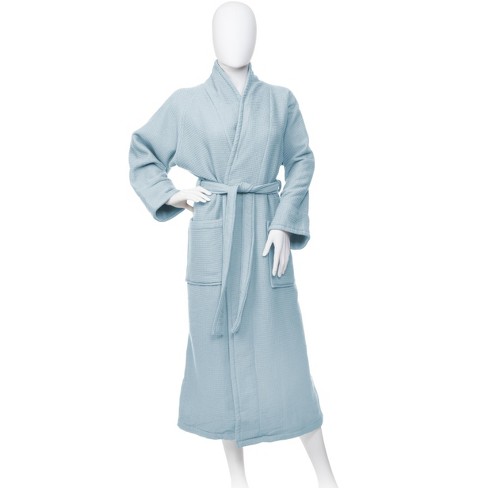 Unisex Adult Waffle Weave Cotton Bath Robe, Extra Large, Aqua - Blue ...