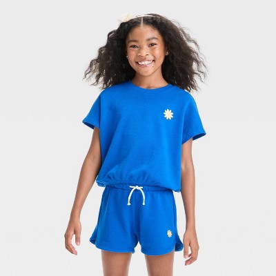 Girls' Short Sleeve French Terry Top - Cat & Jack™ : Target