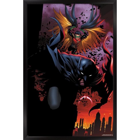 Trends International Dc Comics Batman - Batman And Robin Attack Framed ...