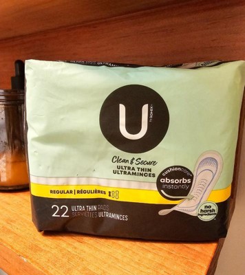 U By Kotex Clean & Secure Regular Ultra-thin Maxi Pads - Unscented ...