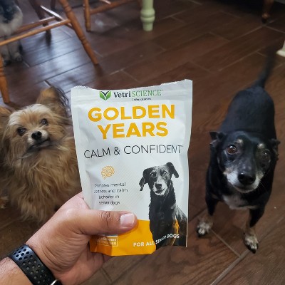 Vetriscience Golden Years Calm & Confident Behavior Support For Senior Dogs Chicken Flavor, 60 ...