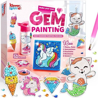 Syncfun Gem Art Craft Toys, Kids Diamond Painting Kit With 5d Gem, Arts ...