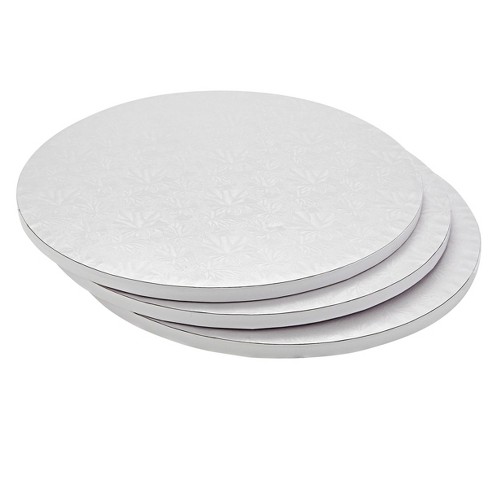 Juvale 3 Pack White 14 Inch Cake Drum Round, Circle Cake Boards Base ...