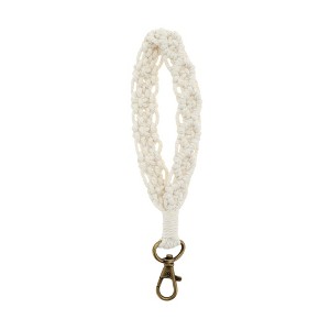 Unique Bargains Key Pendant Key Ring Band White 1 Pc : Target