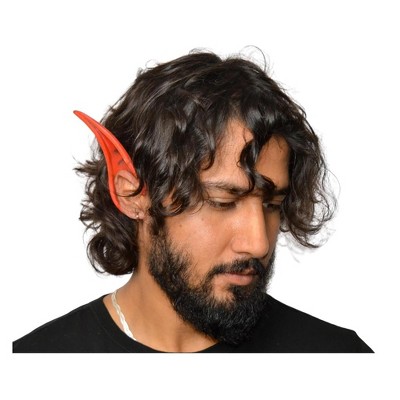 Hms Red Latex Devil Flexi Costume Ears | Adult One Size : Target