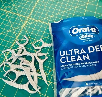 Oral-b Glide Ultra Deep Clean Floss Picks Cool Mint Flavor - 75ct : Target
