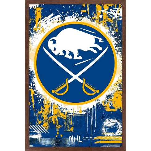 Trends International Nhl Buffalo Sabres - Maximalist Logo 23 Framed ...