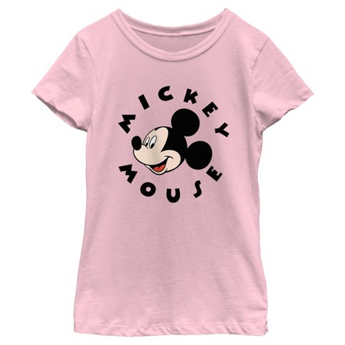 Girl's Mickey & Friends Encircled Mice T-shirt - Light Pink - Medium ...