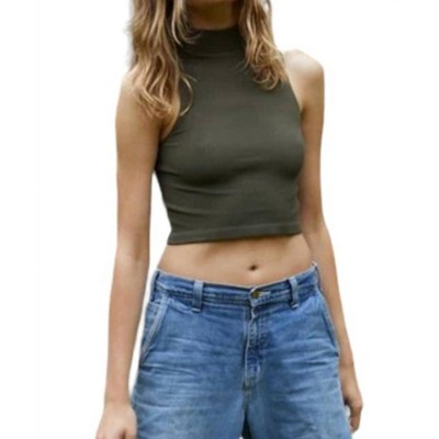 Women's Seamless Turtle Neck Crop Top - By Together M/l : Target