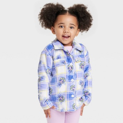 Disney Frozen Princess Anna Elsa Toddler Girls Zip Up Puffer Jacket ...