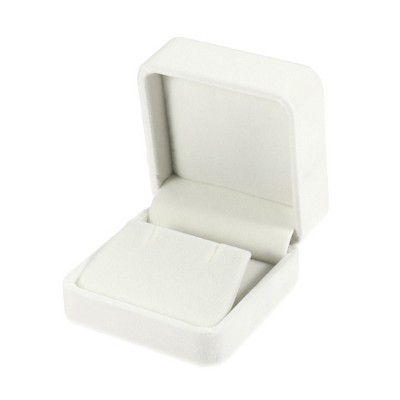 Unique Bargains Luxury Suede Jewelry Ring Box 1 Pc White : Target