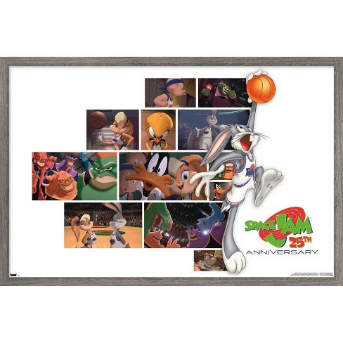 Trends International Space Jam - 25th Collage Framed Wall Poster Prints ...