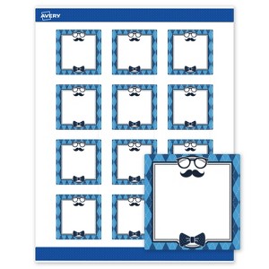 Avery® Matte 2" x 2" Labels, Silver & Blue Diamond, 120ct : Target