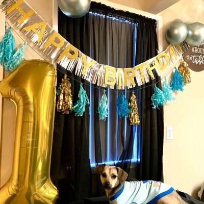 Gold And Silver Happy Birthday Banner - Spritz™ : Target