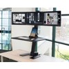 Mount-it! Height Adjustable Converting Triple Monitor Electric Standing ...