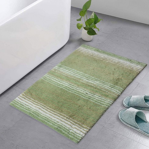 21"x34" Gradiation Rug Collection Sage Cotton Tufted Bath Rug - Home ...