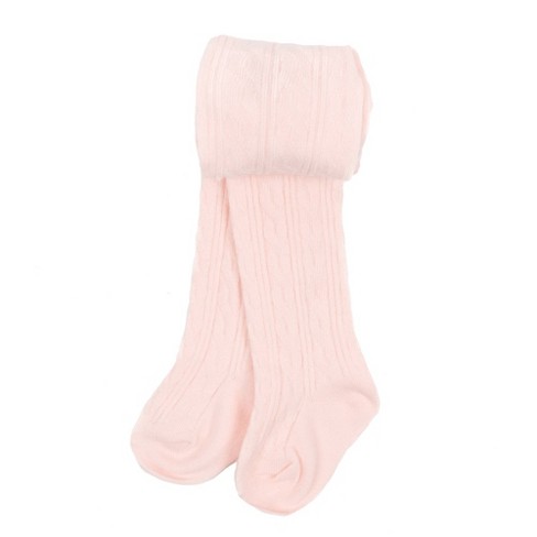 Leveret Girls Cable Knit Tights Light Pink 18-24 Month : Target