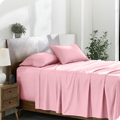 Modern Threads Sweet Rose Printed 4 Piece Sheet Set, Blush Queen : Target