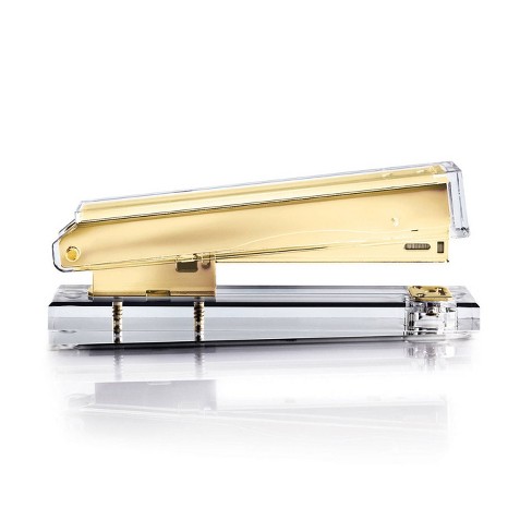Russell + Hazel Acrylic Stapler Gold: Gold Desk Accessories, Office ...