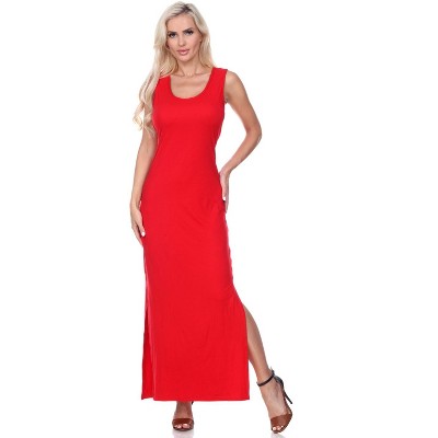 Women's Slim Fit Cameron Maxi Dress Red Small - White Mark : Target