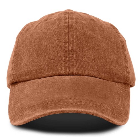 Dalix Mens Pigment Dyed Washed Cotton Cap Adjustable Hat 6 Panel ...