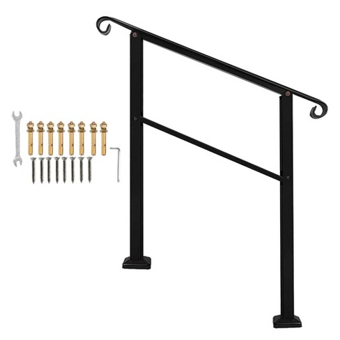 Jomeed Up040 1, 2, Or 3 Step Wrought Iron Transitional Entrance ...