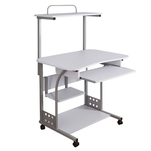 Mobile Computer Tower With Shelf White - Buylateral : Target