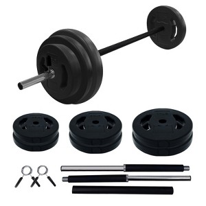 COZONY Adjustable Cardio Pump Barbell Set w/ Weight Plates, Group ...