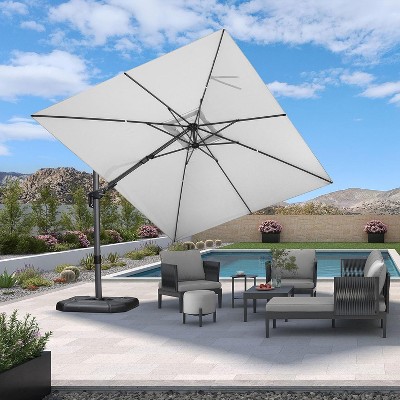 Purple Leaf 9x12 Ft Cantilever Umbrella Left-right Tilting Swivel ...