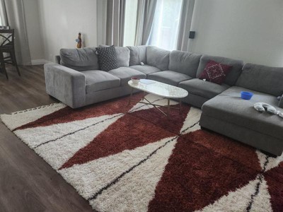 Nuloom Kali Geometric 3x5 Accent Shag Indoor Area Rug For Living Room ...