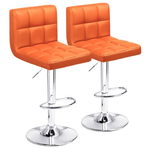 Lacoo 33" - 44" Bar Height Adjustable Swivel Barstool - Orange : Target