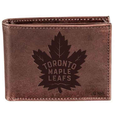 Evergreen Nhl Toronto Maple Leafs Brown Leather Bifold Wallet ...