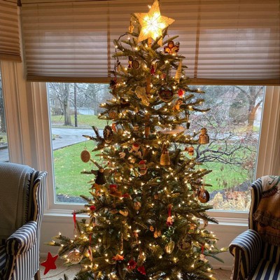 6.5ft Pre-lit Artificial Christmas Tree Alaskan Fir : Target