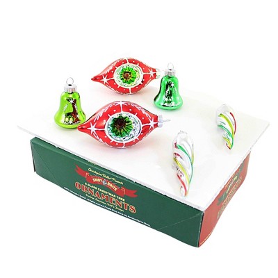 Shiny Brite 4.0 Inch Holiday Splendor Mixed Shapes St Christmas ...