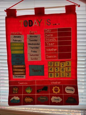 Today Is Childrens Educational Wall Calendar By Almas Design - Red : Target
