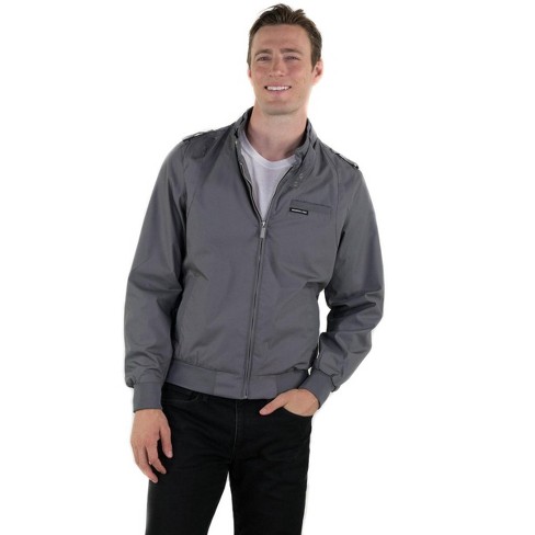 Members Only Men's Original Iconic Racer Jacket - Large, Grey : Target