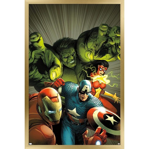 Avengers Assemble Cartoon Poster