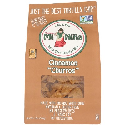 Mi Nina Tortilla Chips Cinnamon Churros - Case Of 9 - 12 Oz : Target