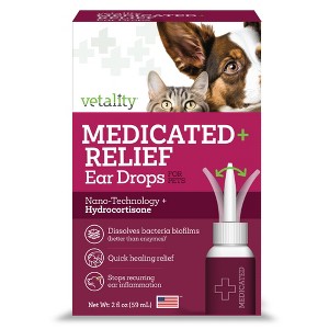 Vetality Medicated Otic Drops for Dog Ear Infection Treatment, 2 fl oz ...